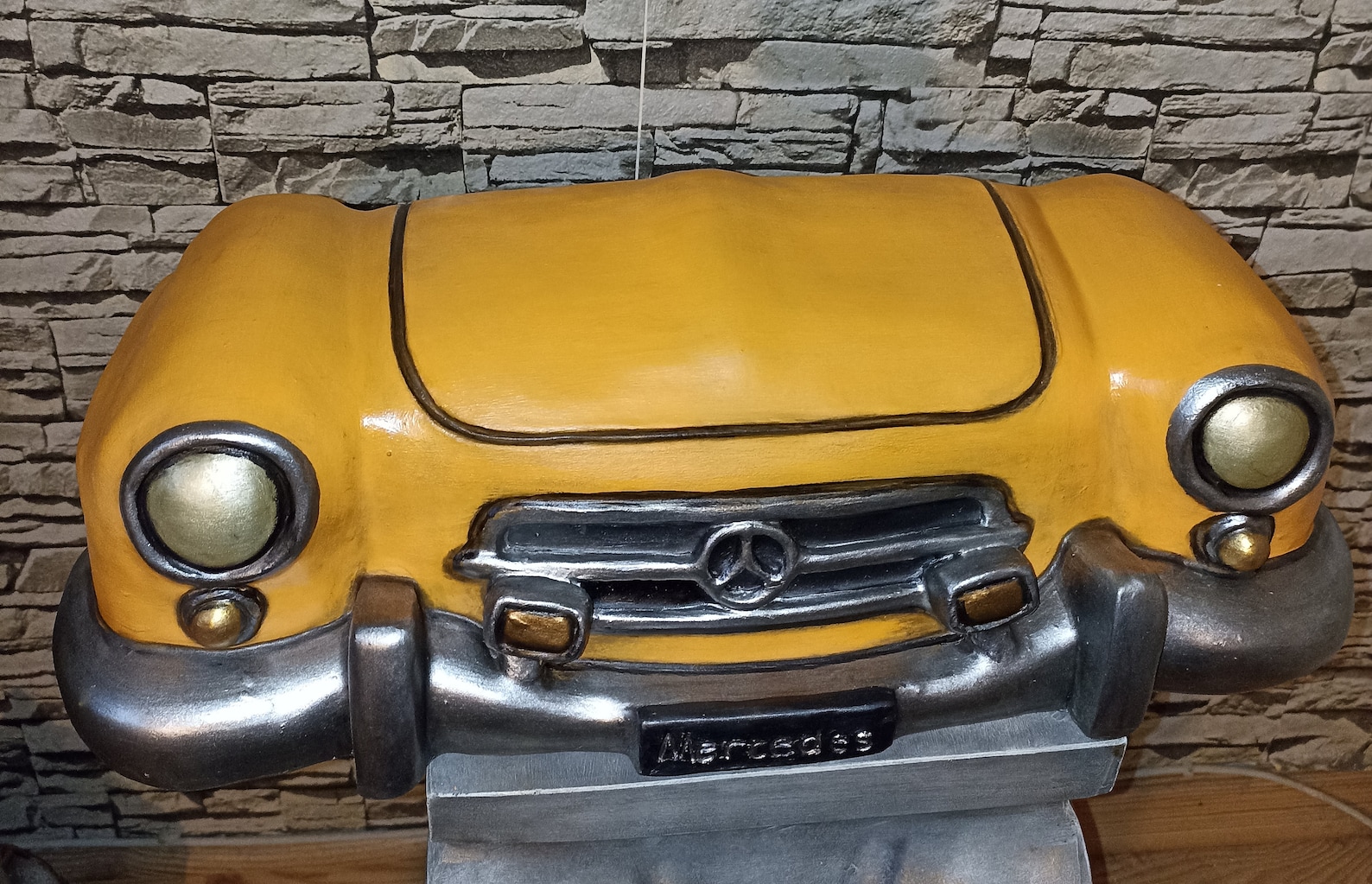 İmpressive Antique Mercedes Wall Car, Wall Statue, Pop Art Sculpture ...