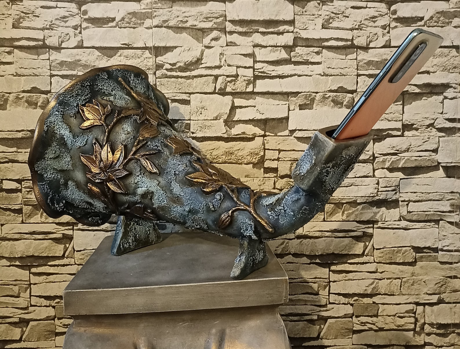 Gramophone Acoustic Panel Statue, Handmade Working, Antique Gramophone ...