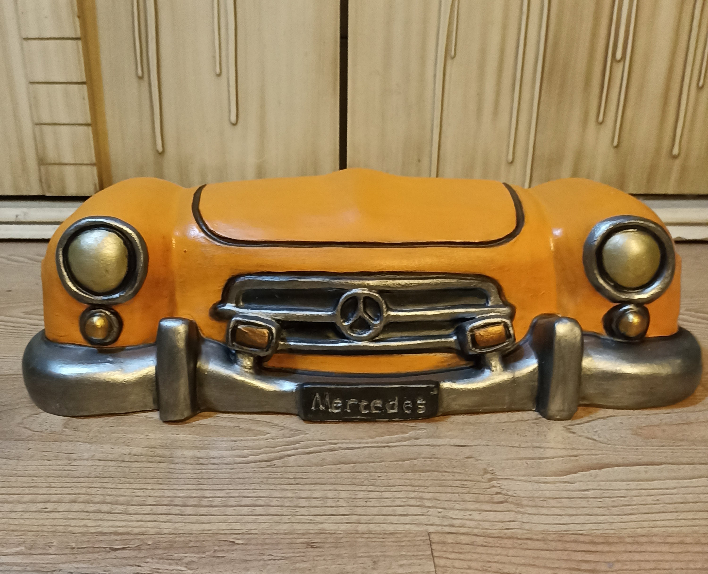 İmpressive Antique Mercedes Wall Car, Wall Statue, Pop Art Sculpture ...