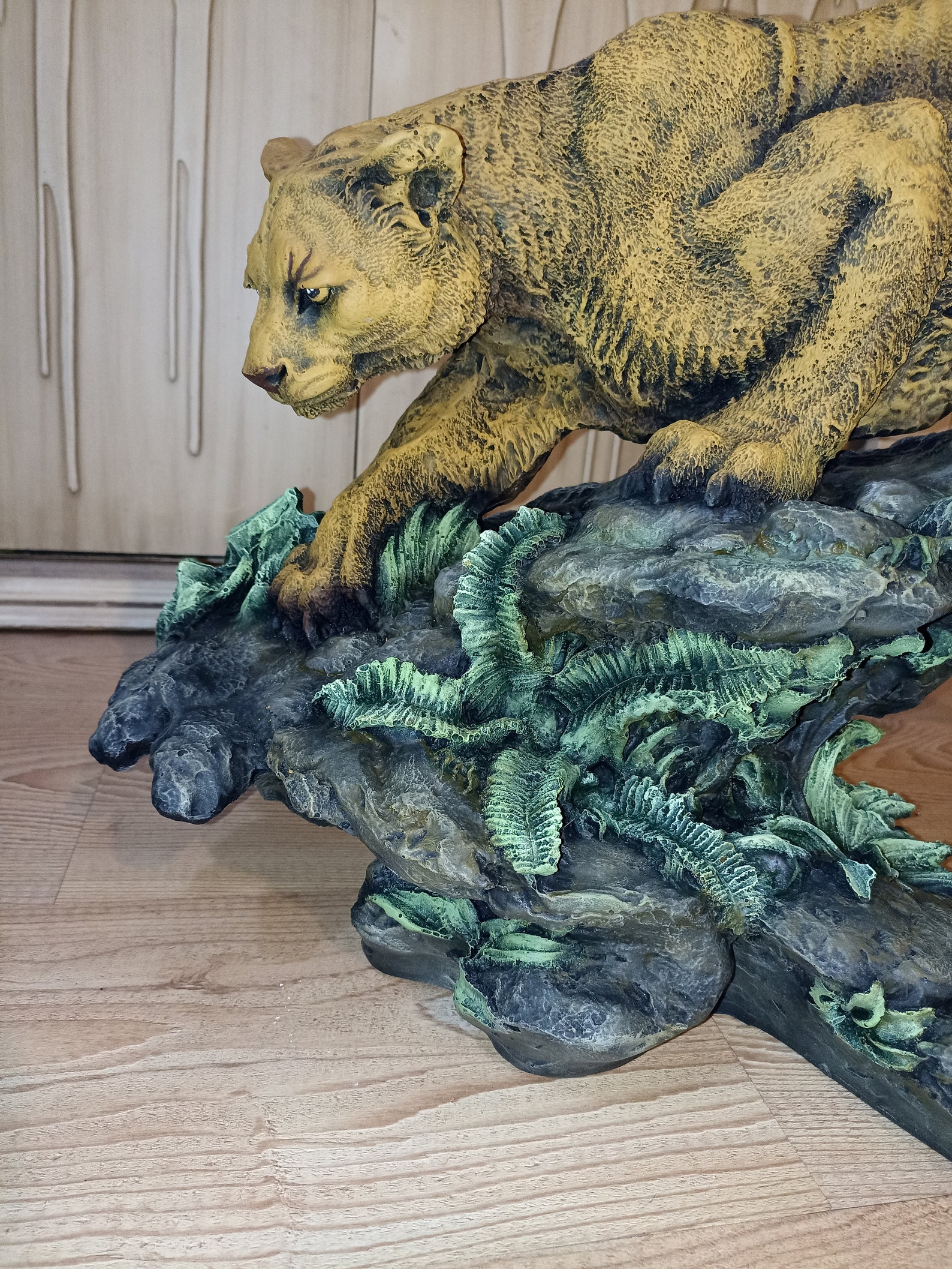 Puma Statue Puma on Rock Panther Sculpture Mountain Lion Statue Tiger ...