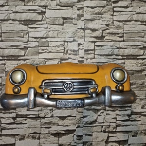 İmpressive Antique Mercedes Wall Car, Wall Statue, Pop Art Sculpture ...