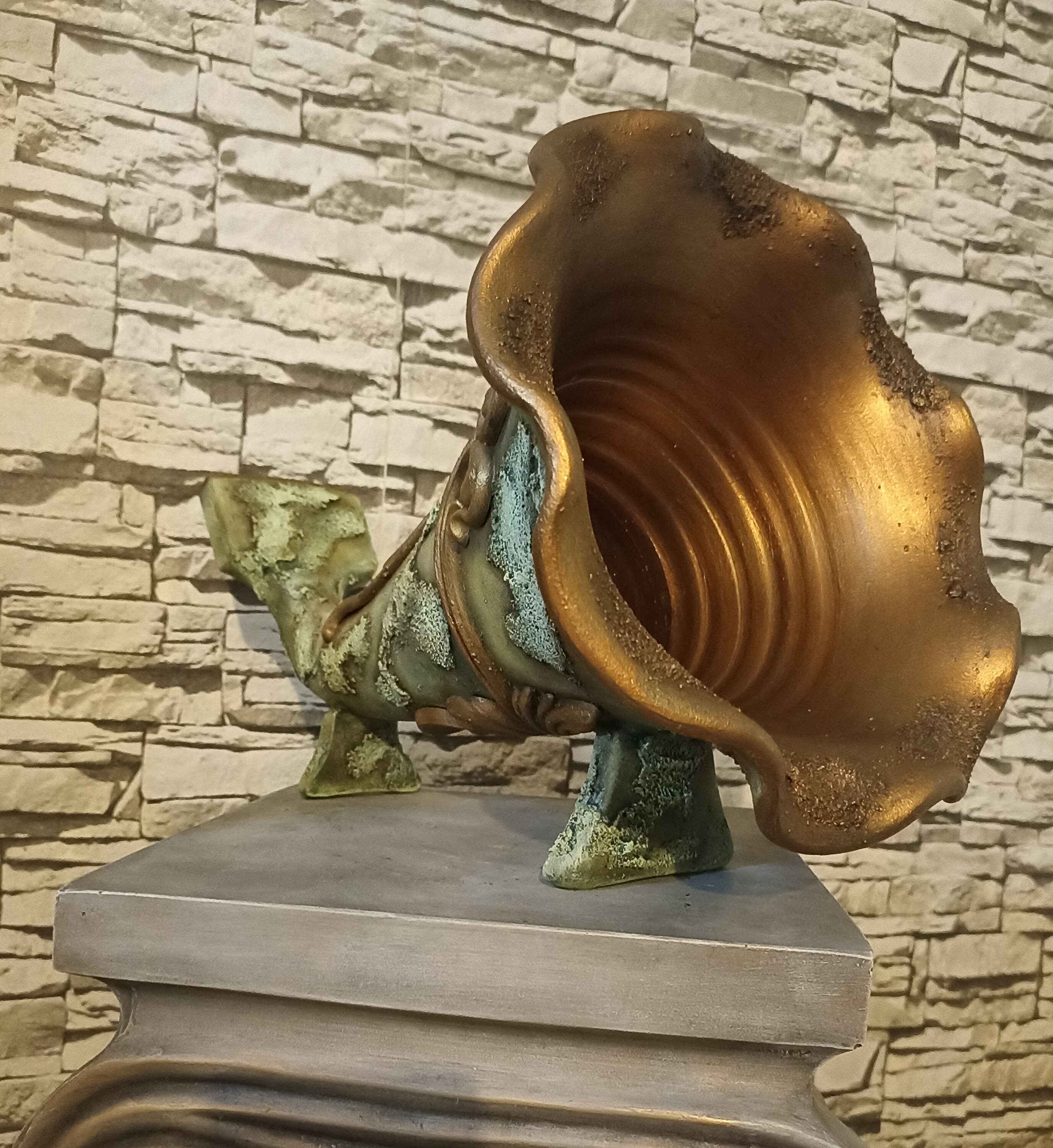 Gramophone Acoustic Panel Statue, Handmade Working, Antique Gramophone ...