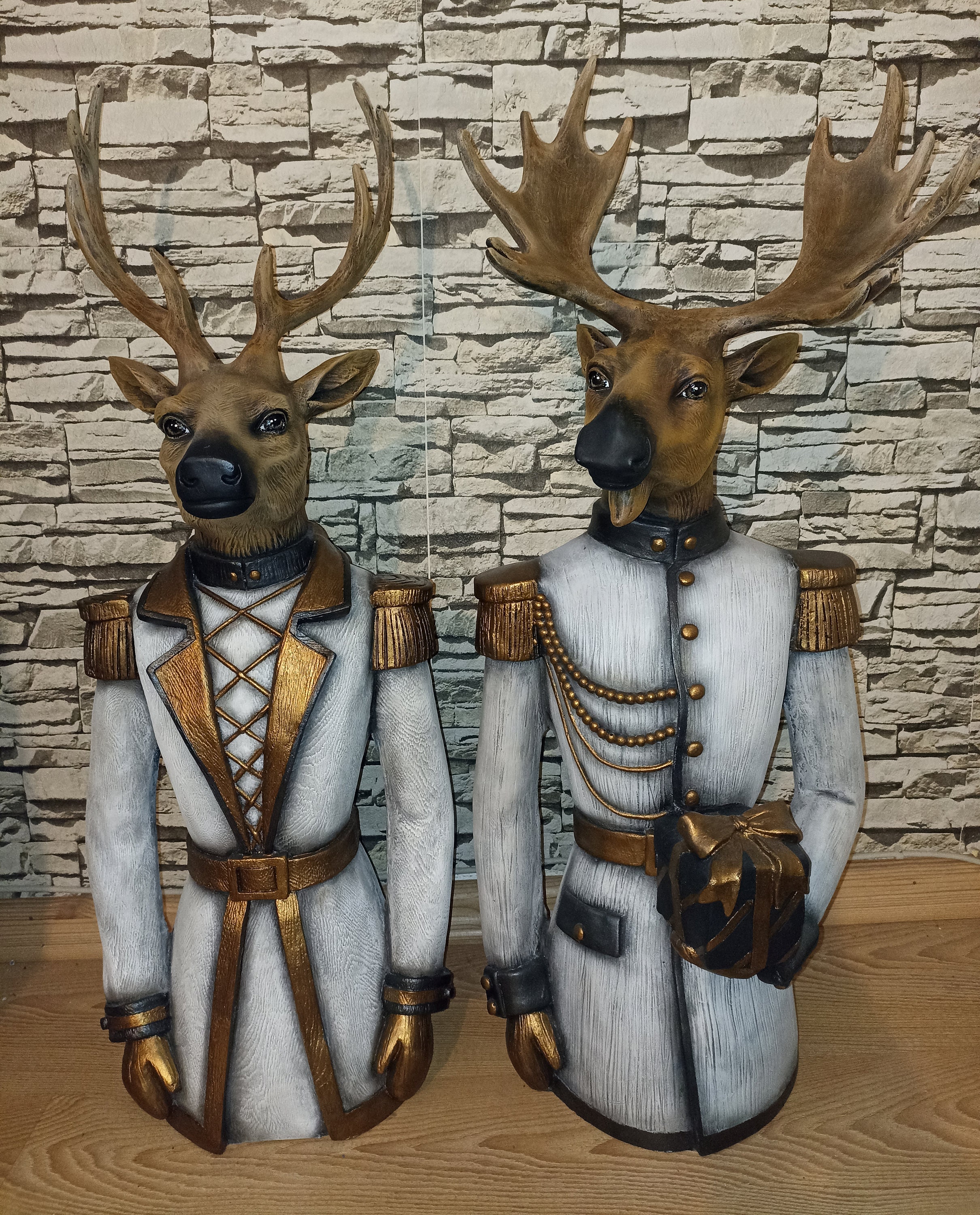 Welcoming Deer Soldier Deer Statue - Etsy