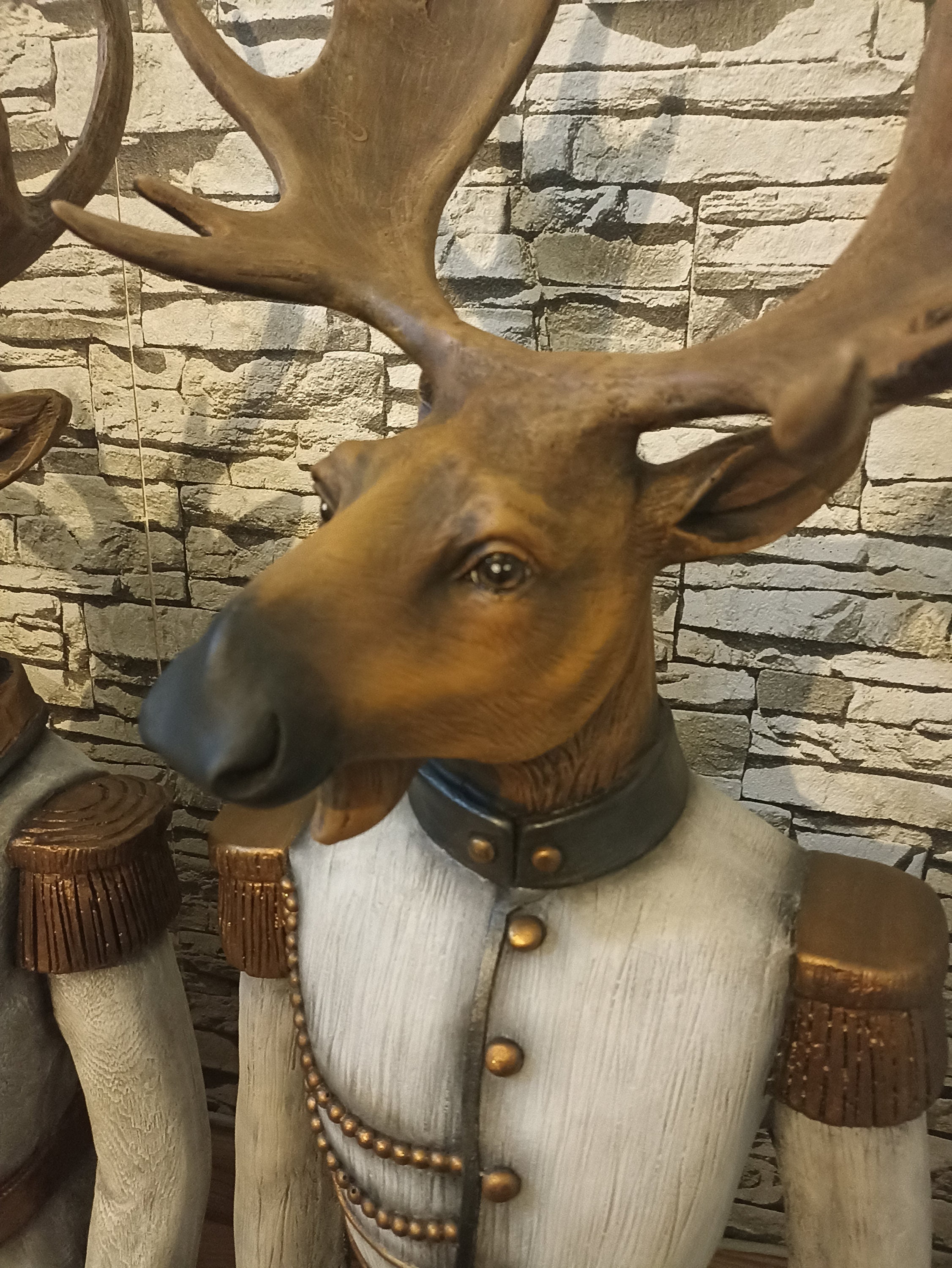 Welcoming Deer Soldier Deer Statue - Etsy