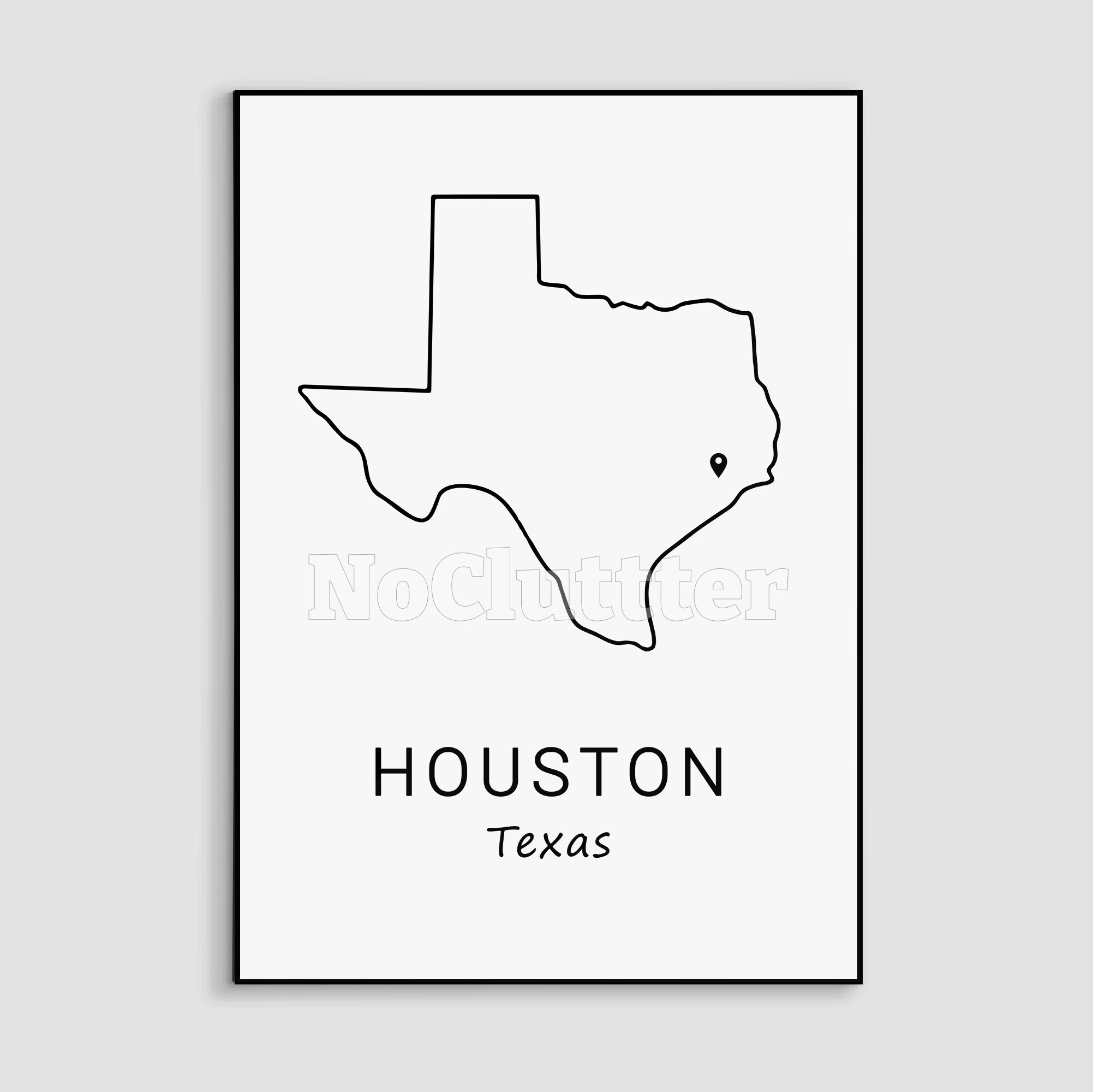 Houston Texas Wall Art, Set of 6 Prints, Modern, Original City Prints ...