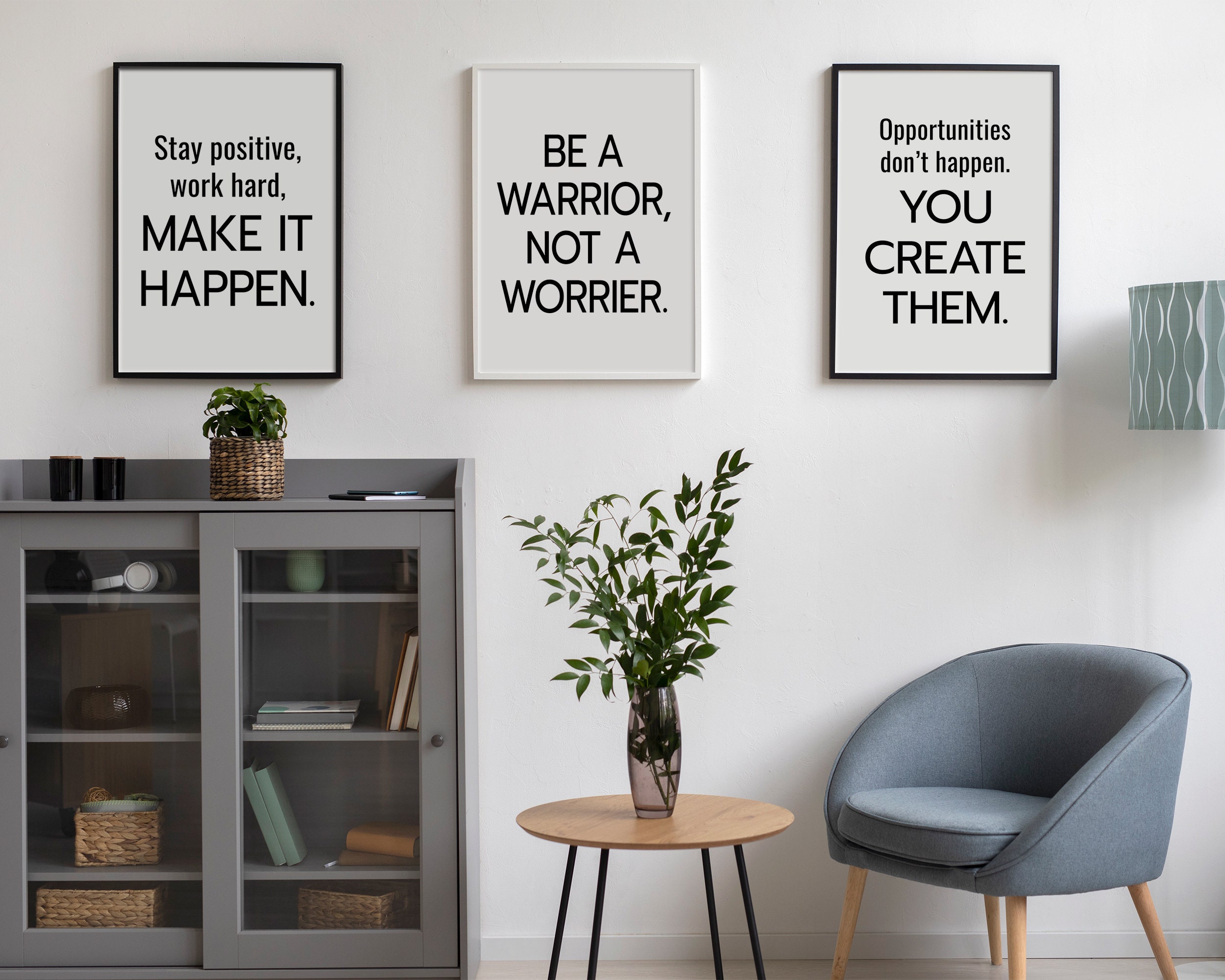 Printable Motivational Wall Art, Set of 20 Quotes, Inspirational Wall ...