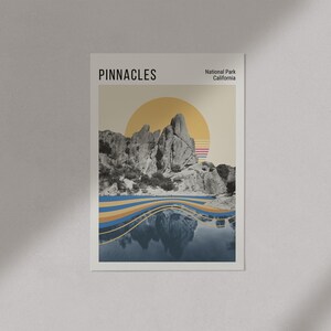 Pinnacles California National Park Art, Modern Retro, Mid-century ...