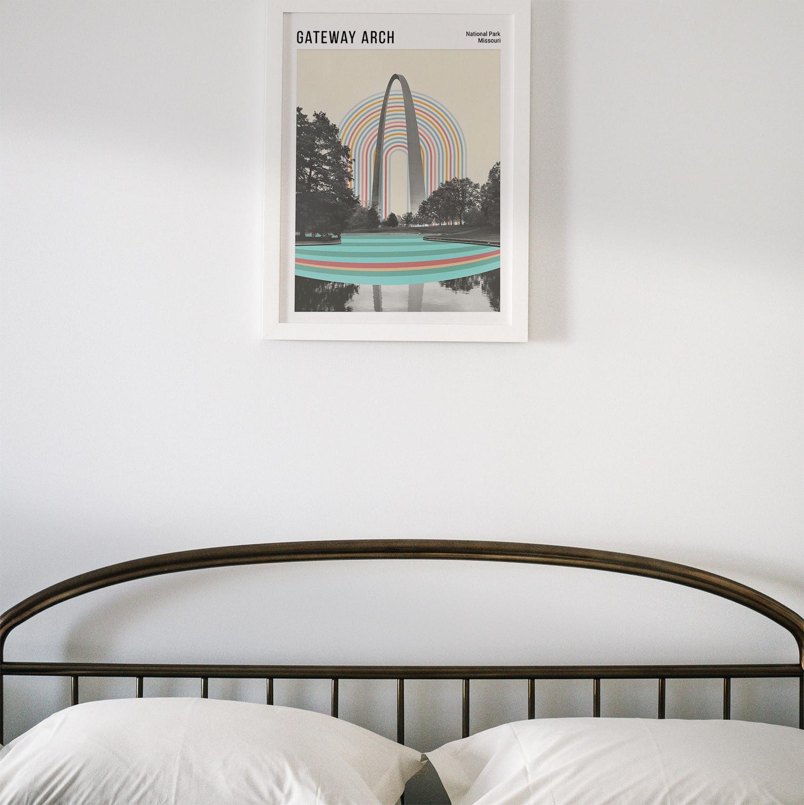 DIGITAL Gateway Arch, Missouri National Park Print, Modern Mid-century ...