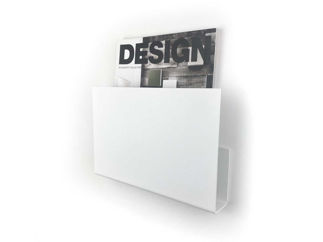 Magazine Wall Rack, Wall Mount Magazine Holder, Modern Shelf for ...