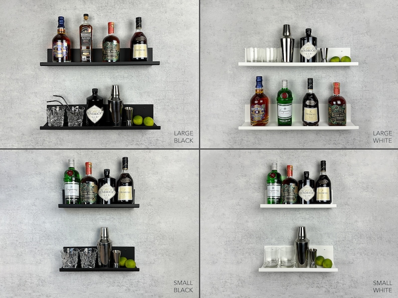 Wall Liquor Cabinet Shelf, Bar Shelf, Glass Rack, Cocktail Cabinet ...