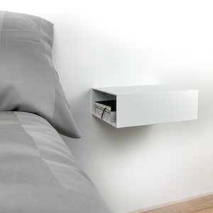 Floating Nightstand, Floating Bedside Table, Minimalist Bedside Shelf ...