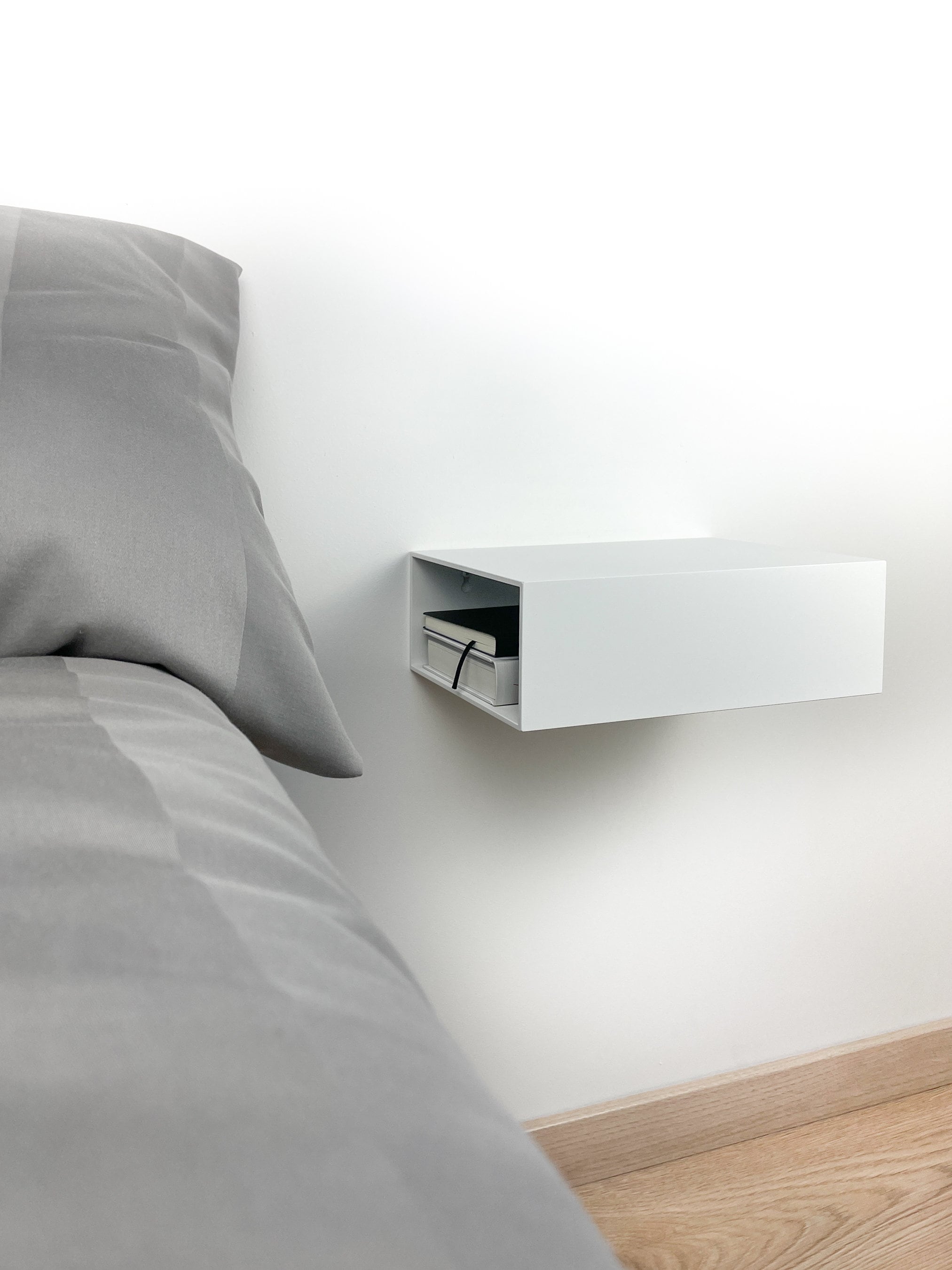 Floating Nightstand, Floating Bedside Table, Minimalist Bedside Shelf ...