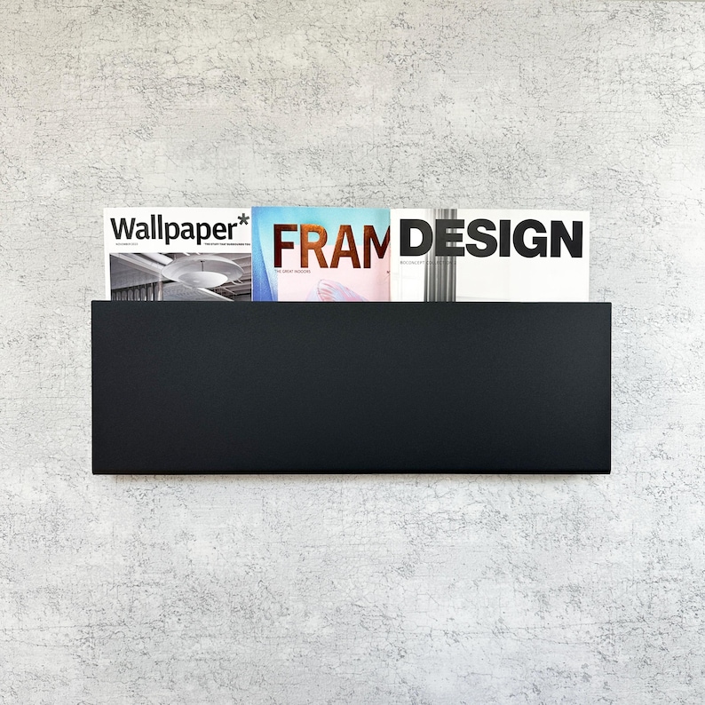 Magazine Wall Rack, Wall Mount Magazine Holder, Modern Shelf for ...