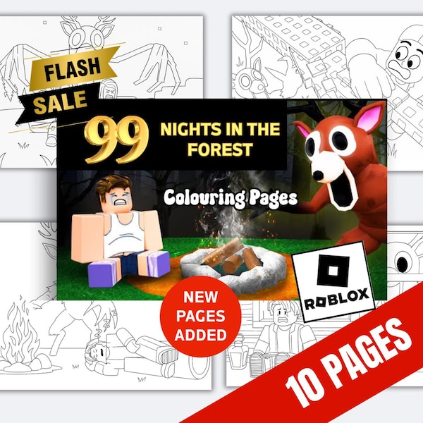 Roblox forsaken coloring pages - Etsy Portugal