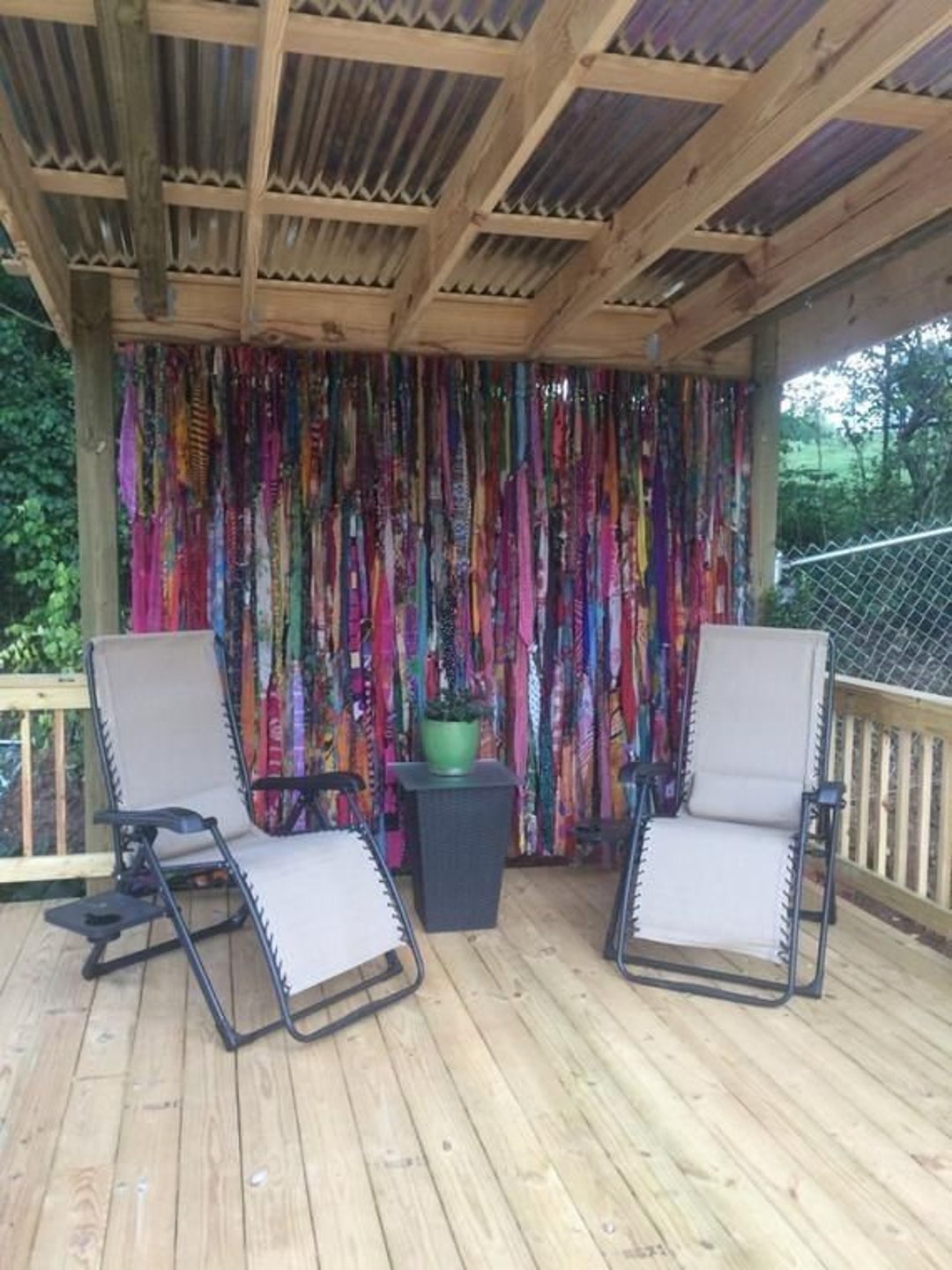 Ribbon Curtain/ Fly Curtain - Spring Colours, Made to Measure ...