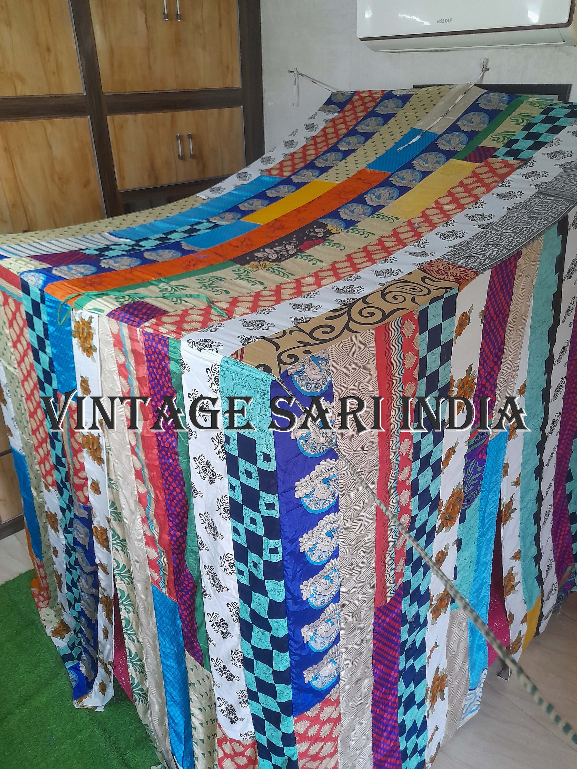 Sari Canopy,boho Sari Canopy,indian Sari Bed Canopy,bohemian Canopy ...