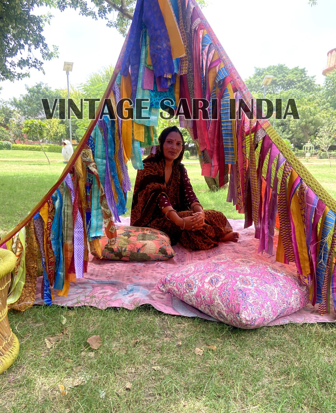 Boho Tent Teepee for Garden Wedding Multi Color Handmade Patchwork ...