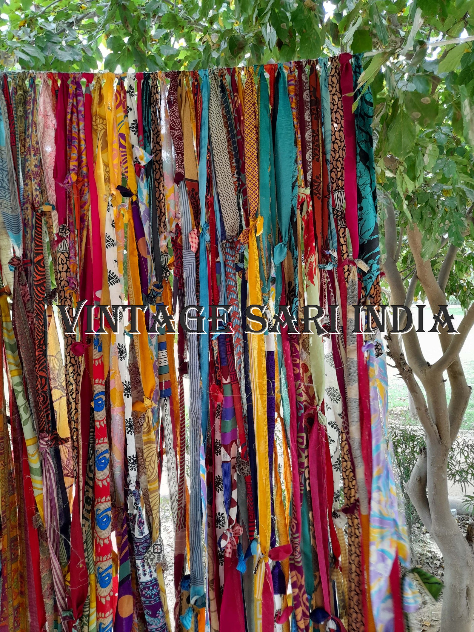 Ribbon Curtain/ Fly Curtain - Spring Colours, Made to Measure ...