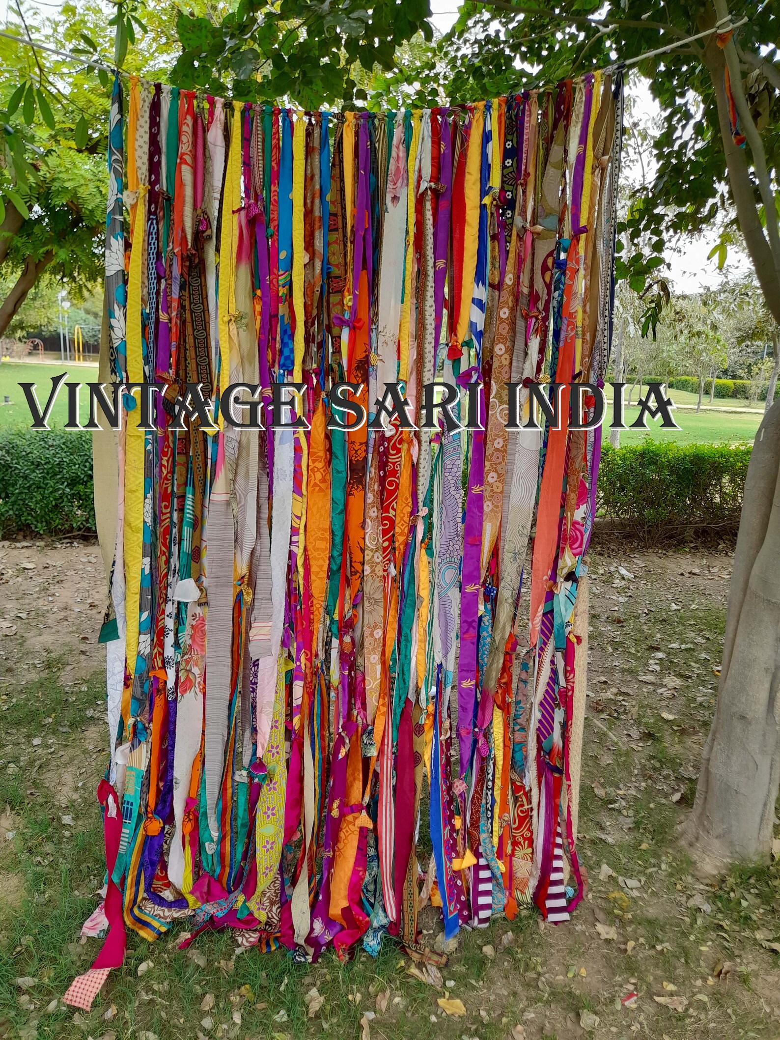 Ribbon Curtain/ Fly Curtain - Spring Colours, Made to Measure ...