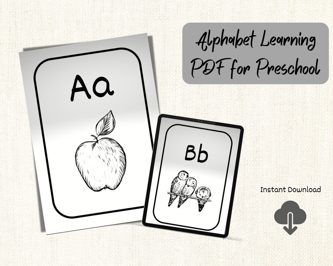 Digital Download Classroom PDF Alphabet Digital Learning Preschool ...