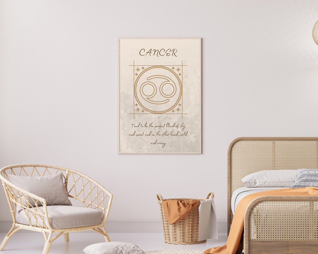 Cancer Zodiac Quote Printable Wall Art Poster Digital Download ...
