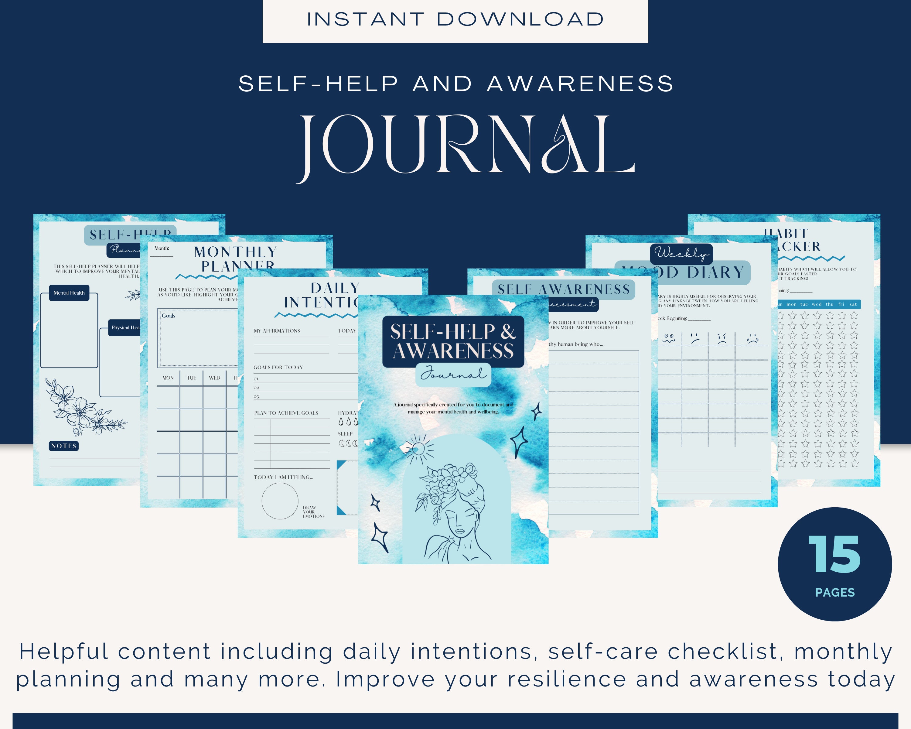 Printable Self-help and Awareness Journal Mental Health - Etsy