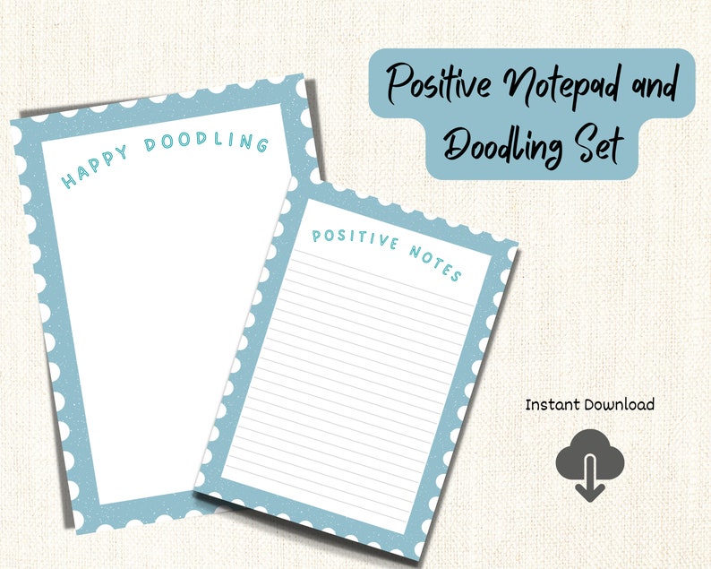 Printable Positive Notepad, Printable Positivity Notebook, Printable ...