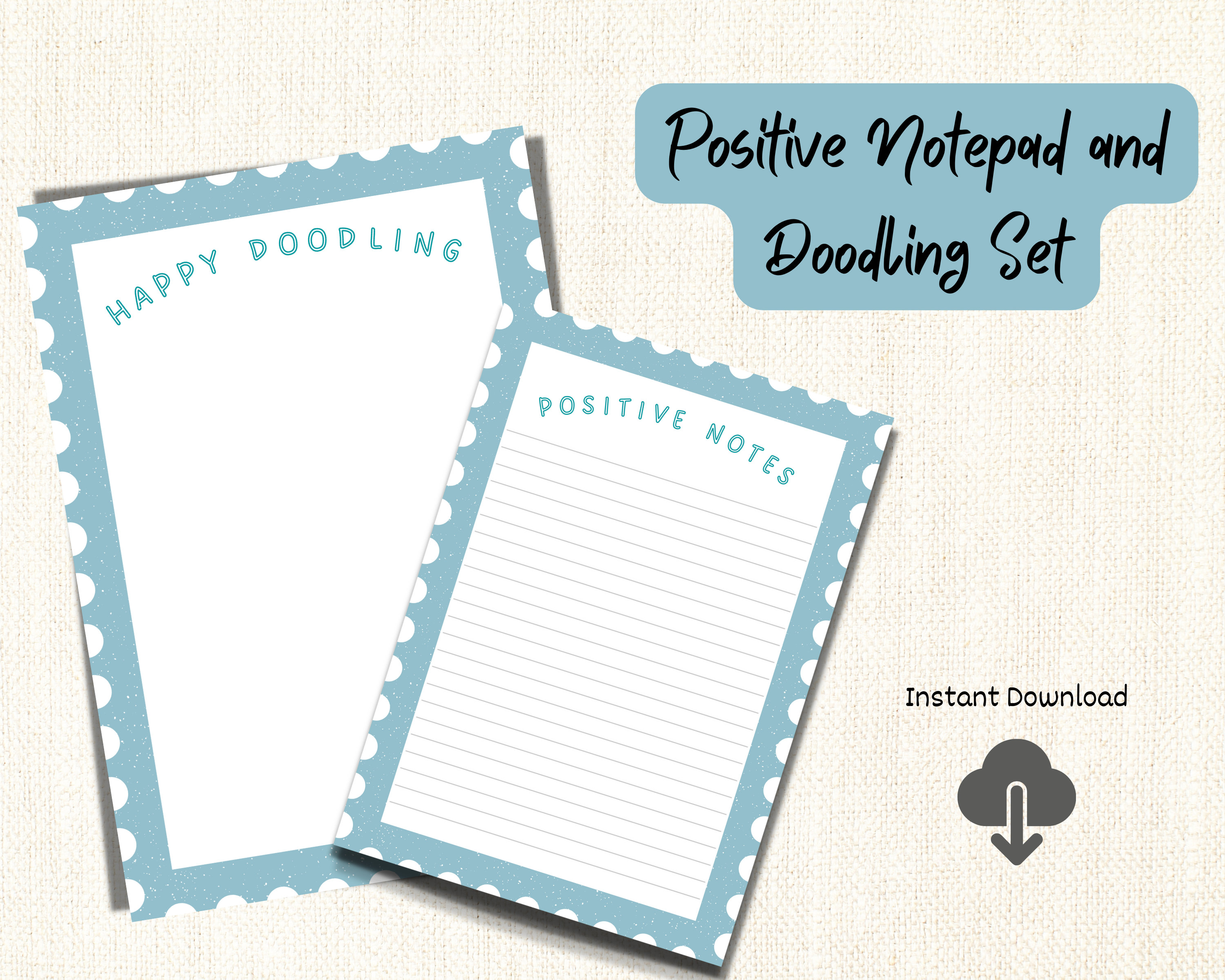 Printable Positive Notepad, Printable Positivity Notebook, Printable ...