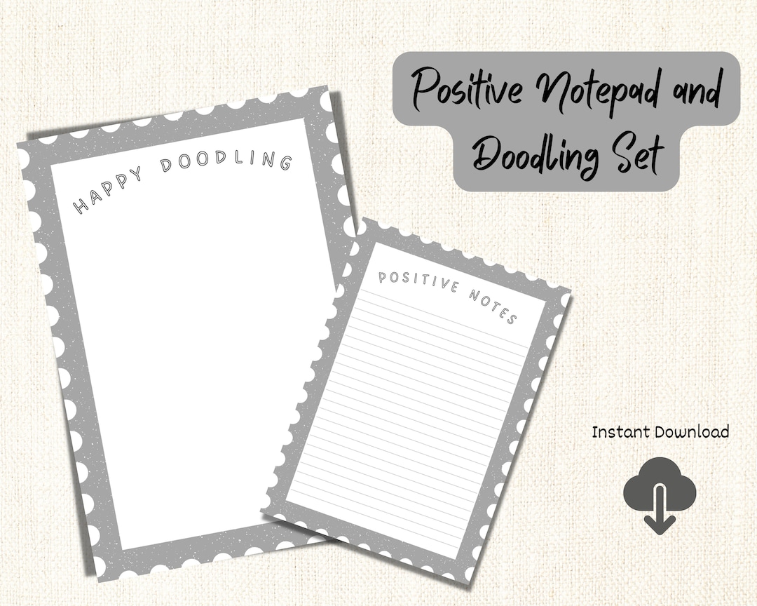 Printable Positive Notepad, Printable Positivity Notebook, Printable ...