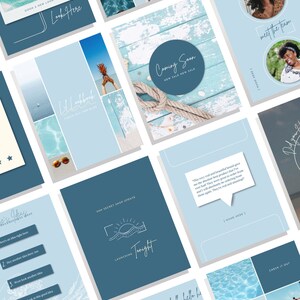 Customizable Canva Social Media Templates Ocean Beachy Vibes Theme ...