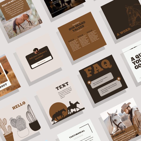 Canva Template Western - Etsy