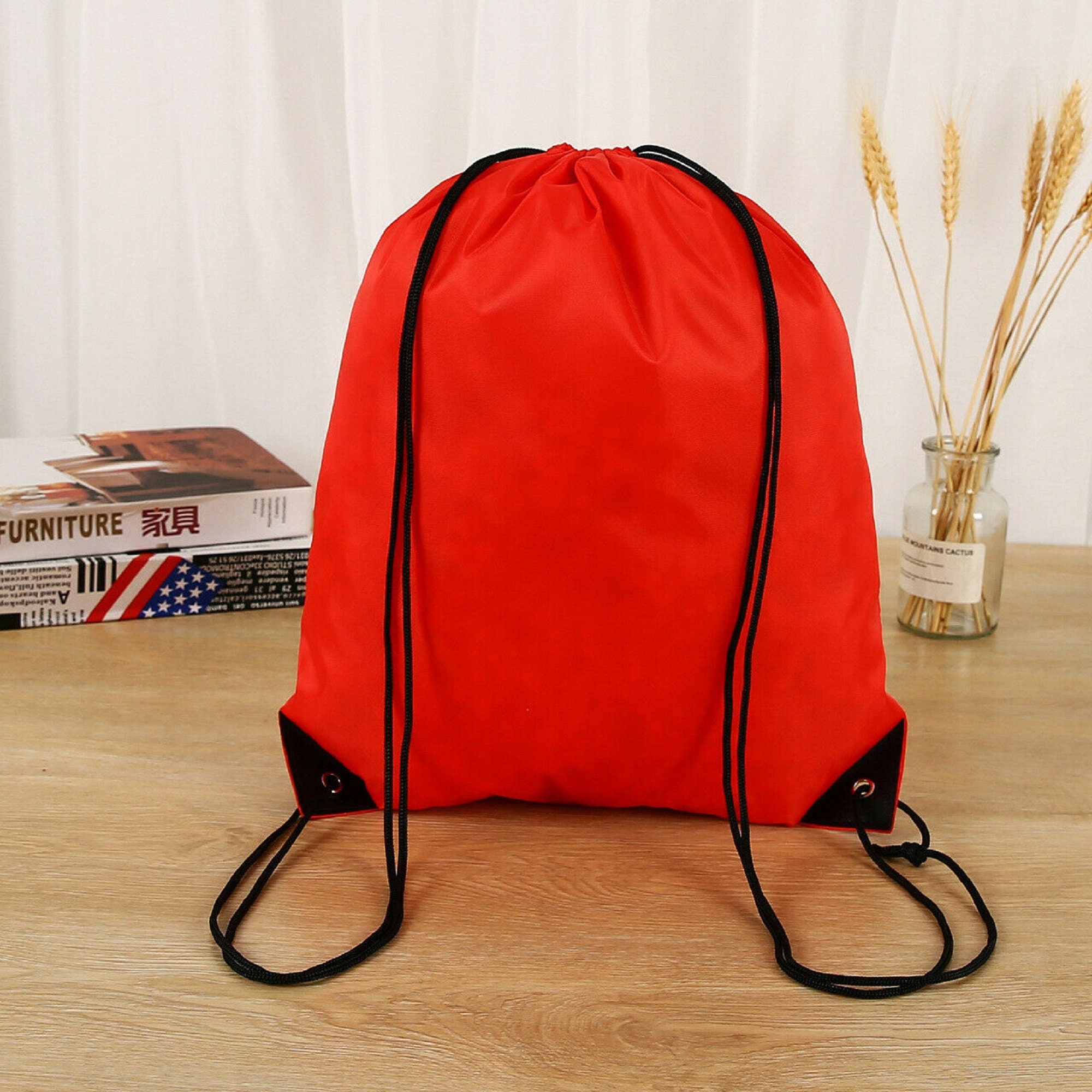 Personalised Drawstring Bag Sport School PE Kit Boys Girls Gym Dance ...