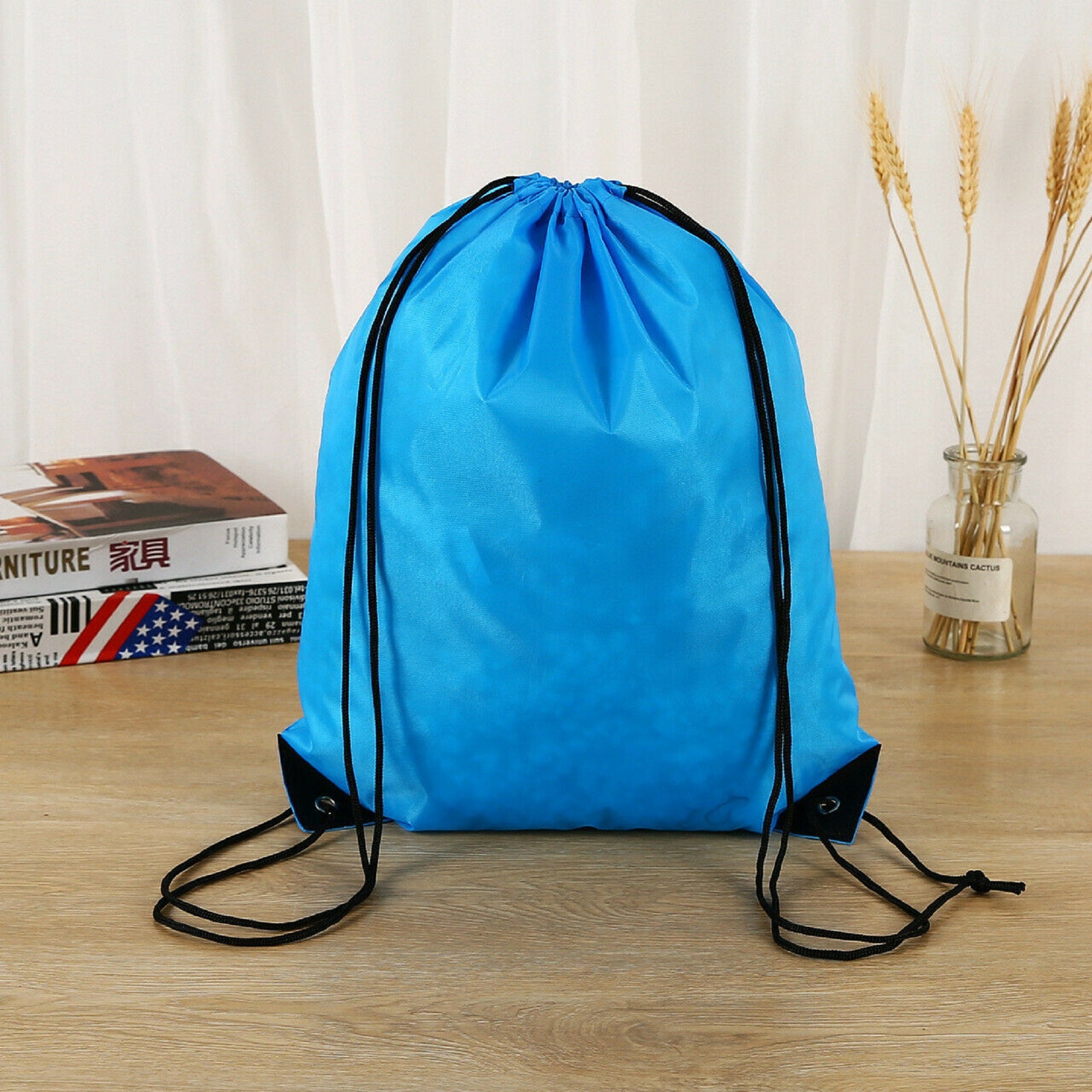 Personalised Drawstring Bag Sport School PE Kit Boys Girls Gym Dance ...