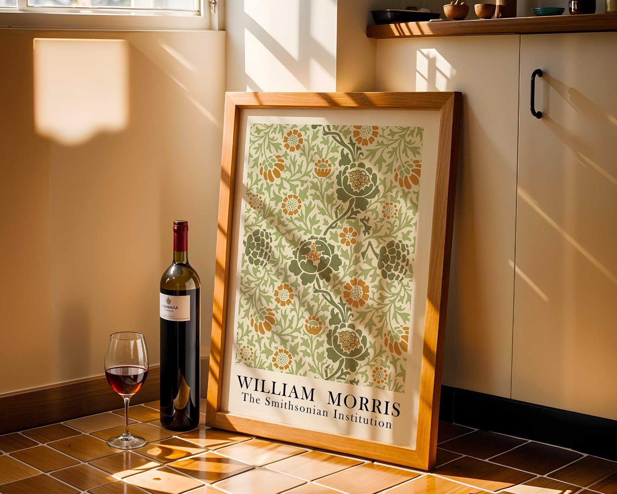 William Morris Smithsonian Poster, Arts and Crafts Style Orange Green ...