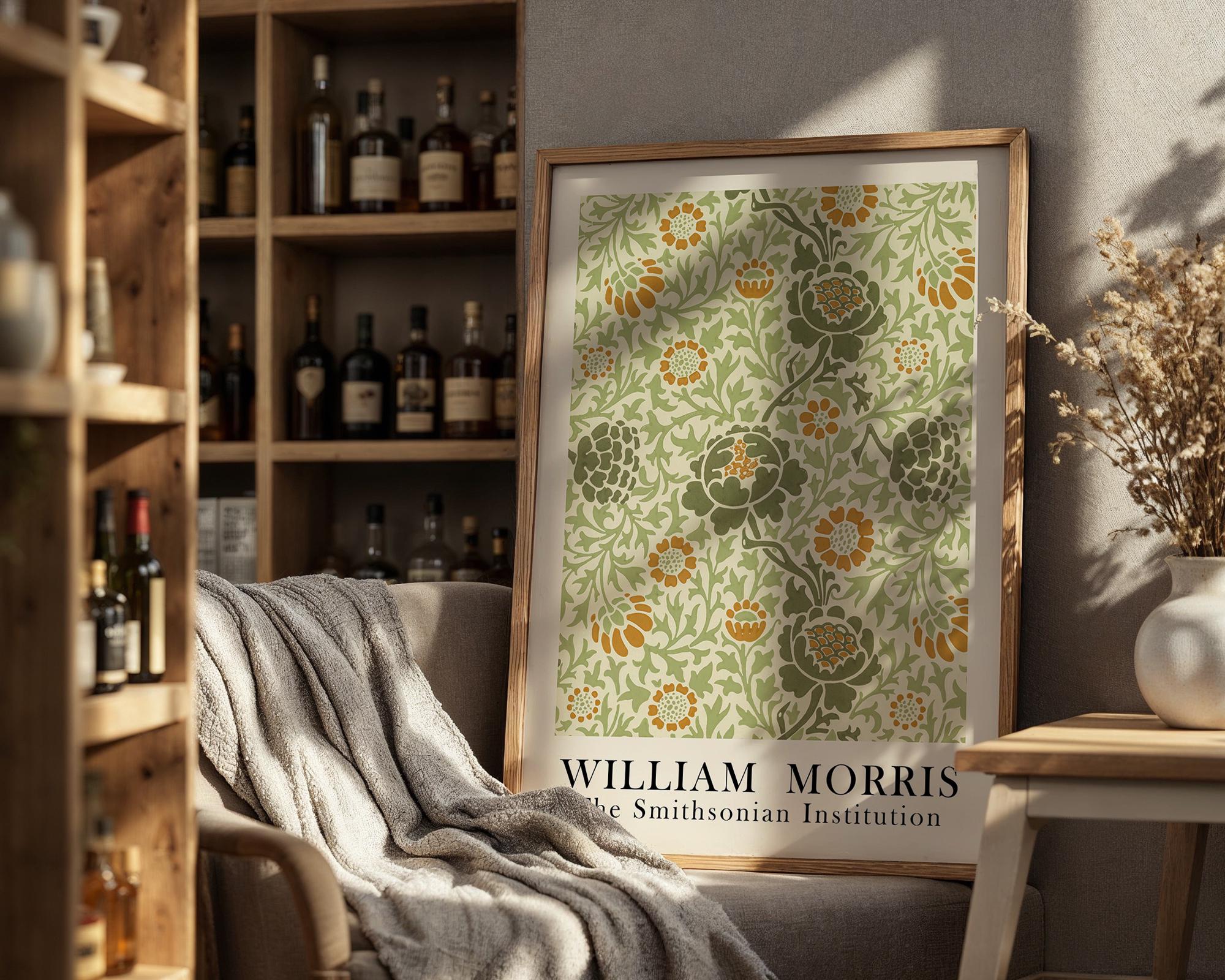 William Morris Smithsonian Poster, Arts and Crafts Style Orange Green ...