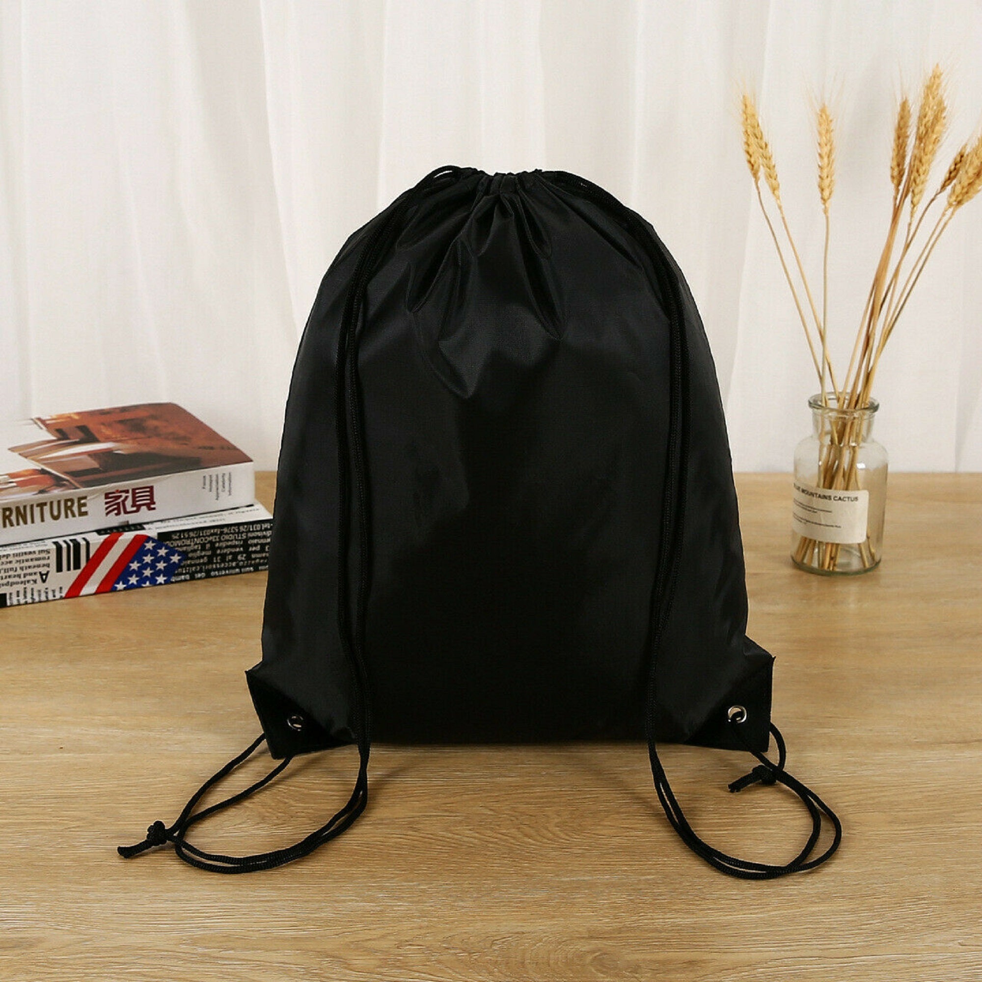 Personalised Drawstring Bag Sport School PE Kit Boys Girls Gym Dance ...