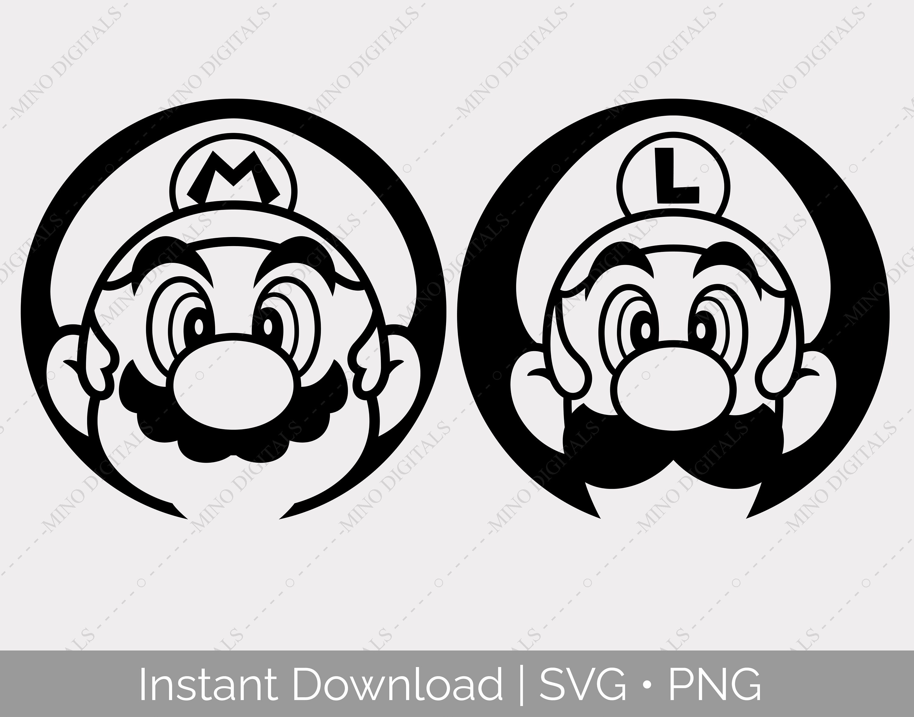 Mario And Luigi Stencil