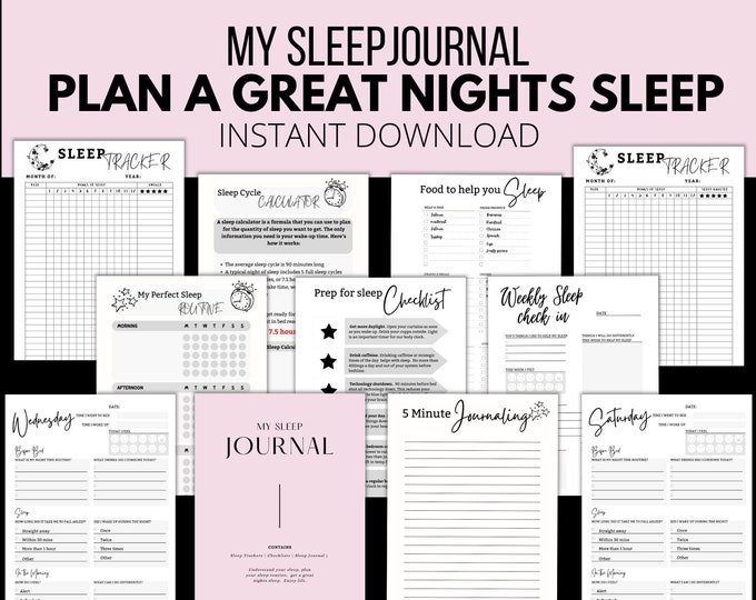 Ultimate Sleep Journal: Printable A4 Tracker| Printable Diary for ...
