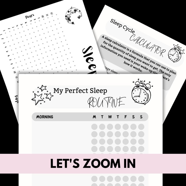 A4 Sleep Journal Sleep Tracker Printable Sleep Log Diary Sleep Diary ...