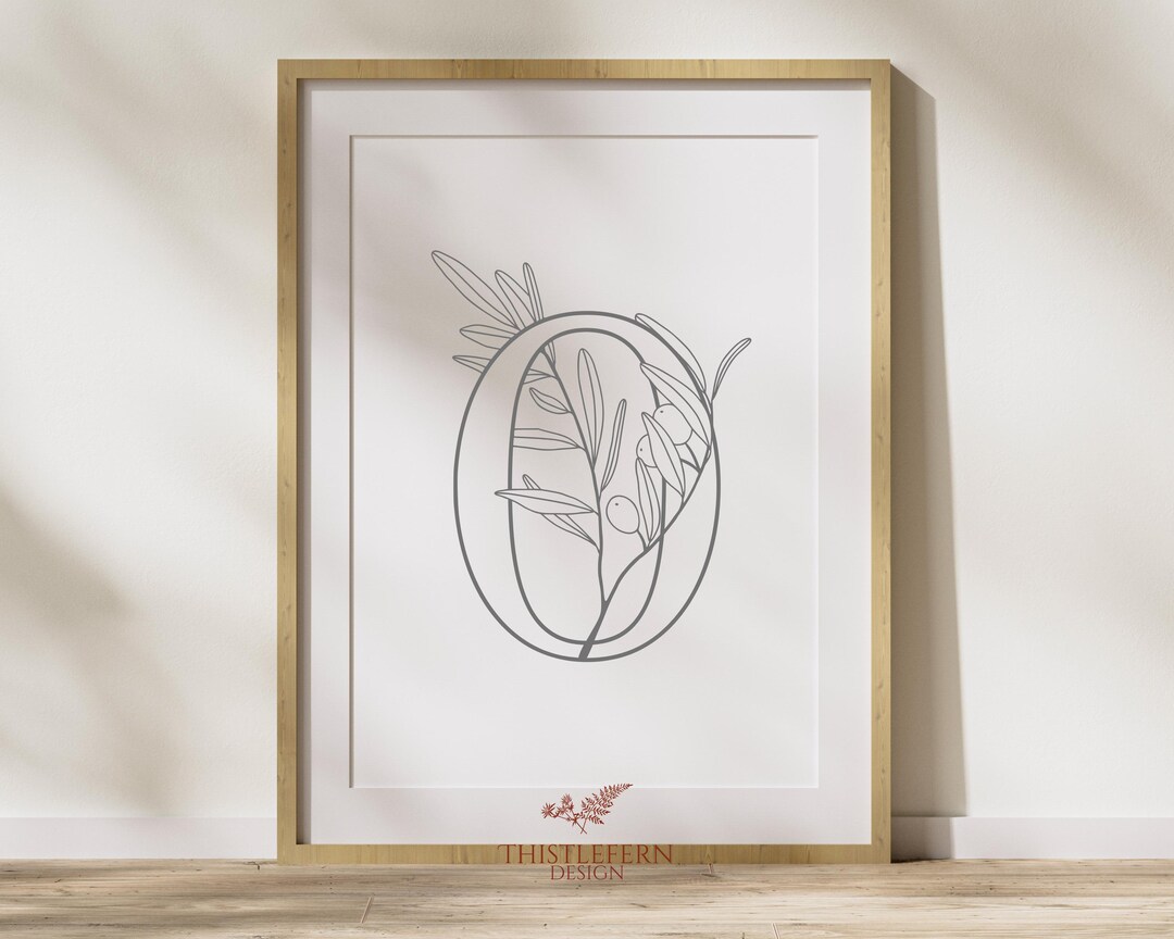 Olive Tree Name Print Nursery Letter Print Printable Letter 'O' Print ...