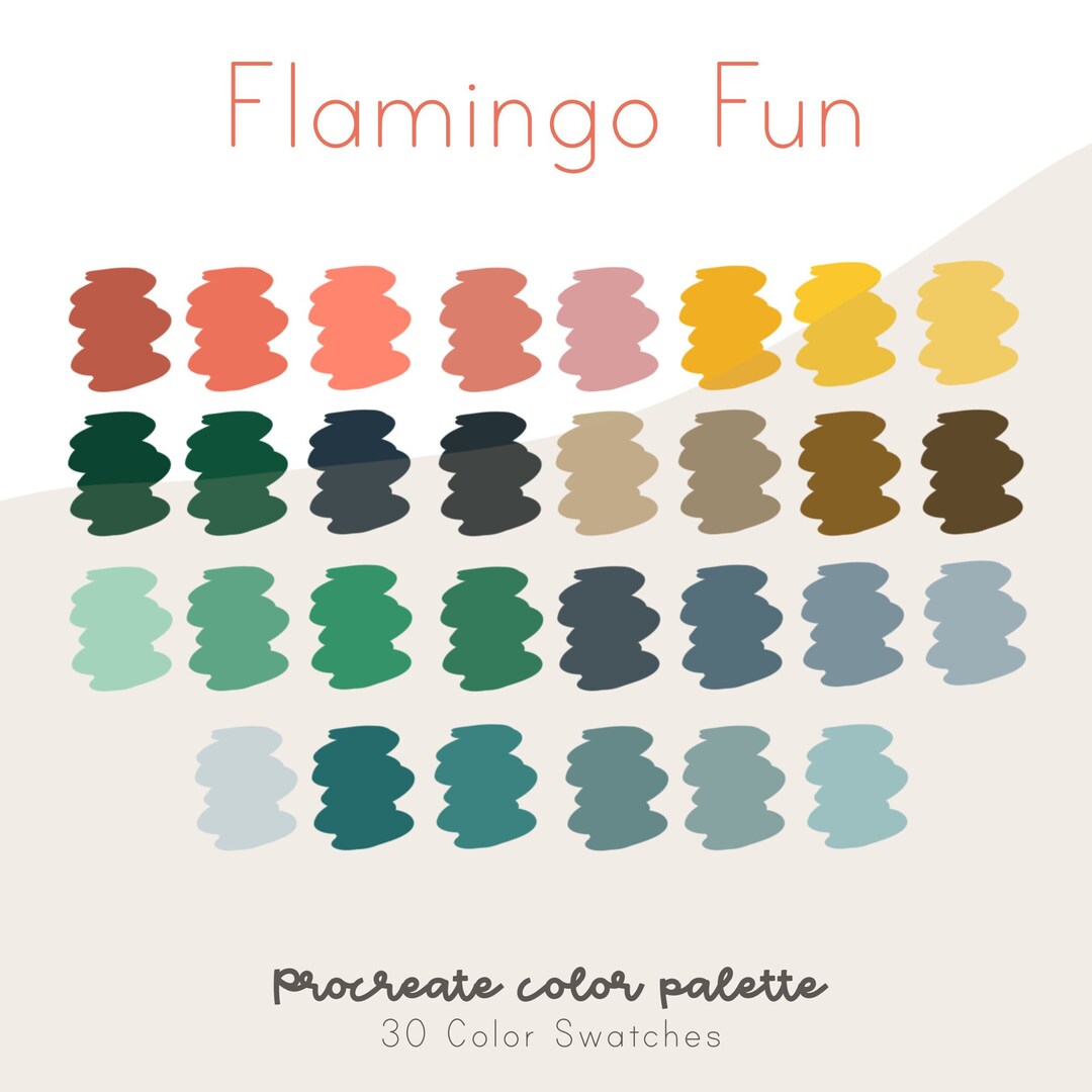 Flamingo Fun, Summer Colors, Procreate Color Palette, Color Swatches ...