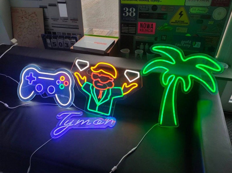 NEON LED Signs Wall Decoration Arcade 60x45 Plexiglass - Etsy