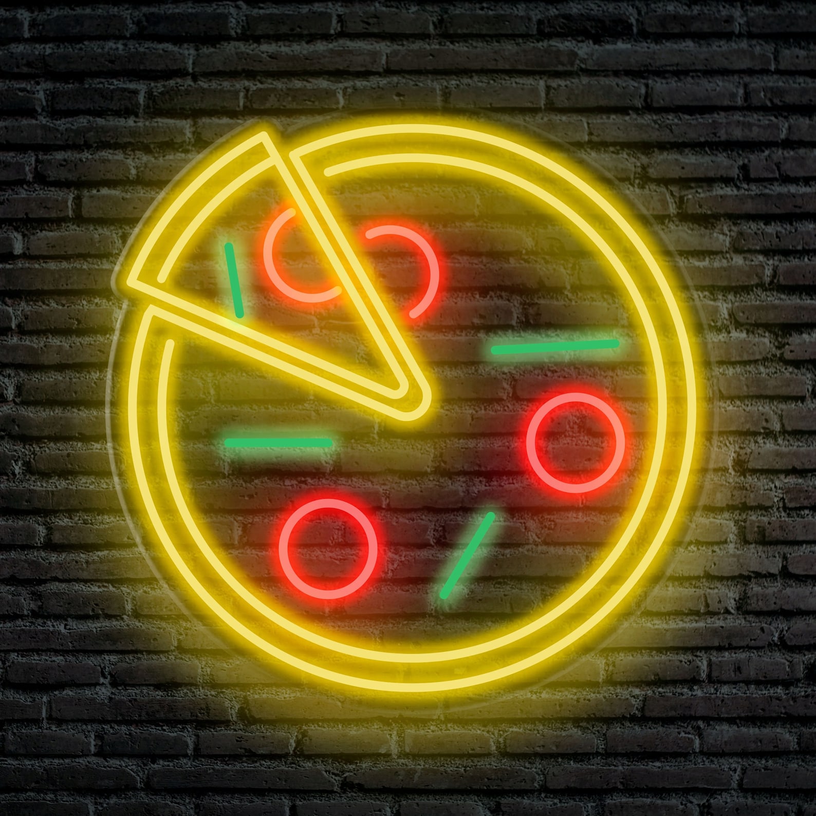 NEON LED Signs Wall Decoration Pizzeria 60x60 Plexiglass - Etsy