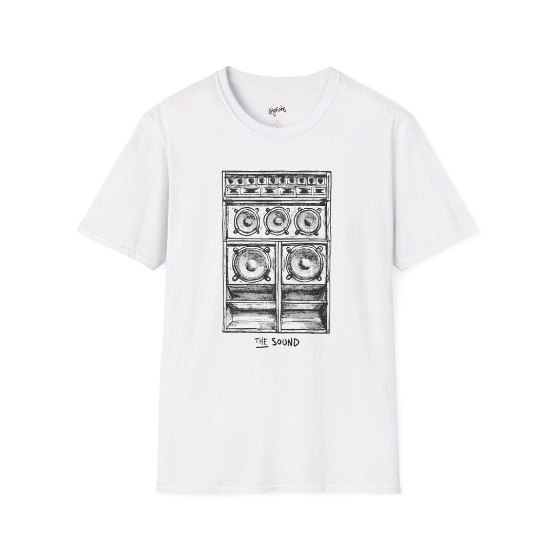 The Sound - Sound System Speaker Stack Softstyle T-shirt, Hifi T-shirt ...