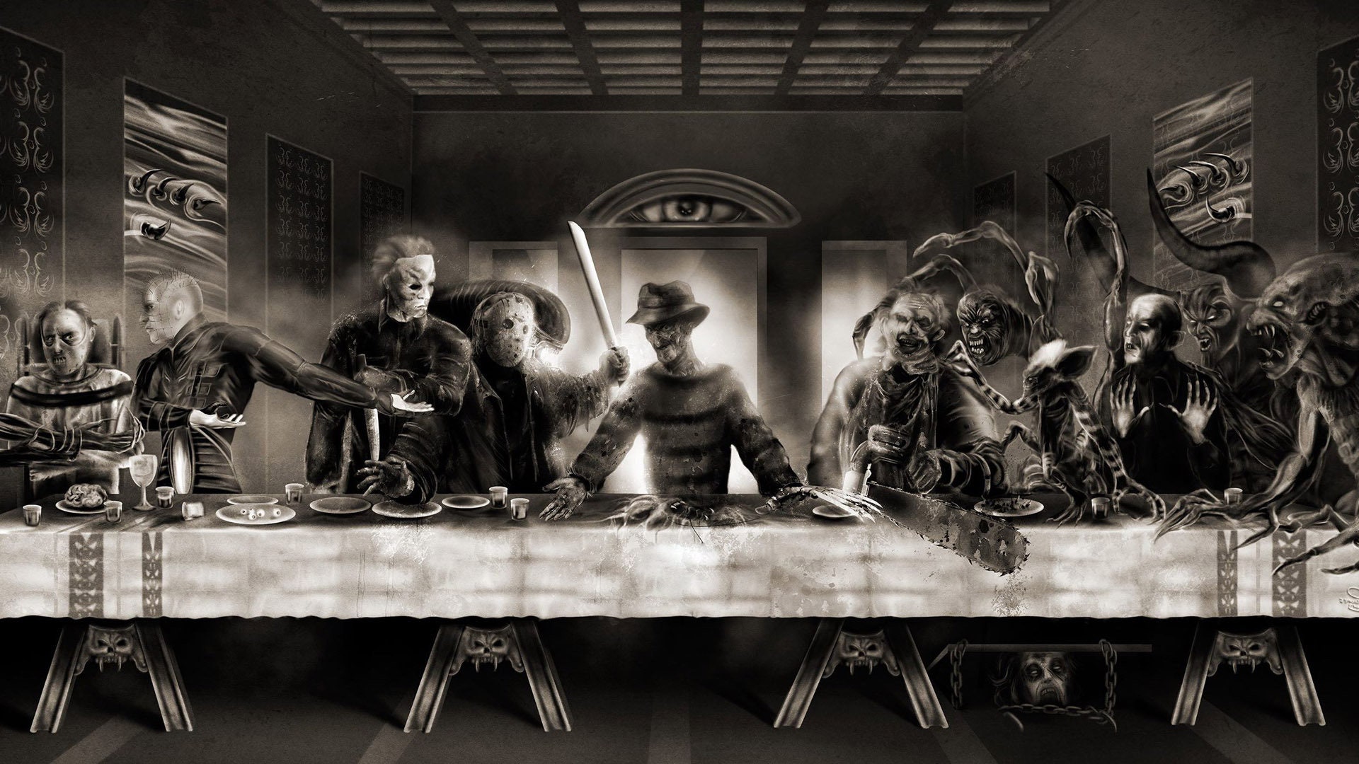Last Supper Horror Poster Silk Fun Creative Custom Posters In All Sizes