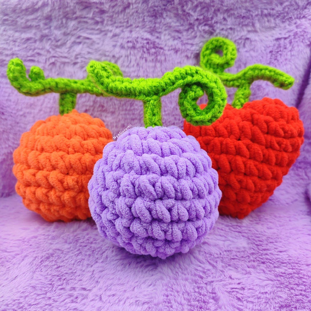 Devil Fruits, Amigurumi Plush, Handmade, Decoration, Gift, Anime, Manga ...