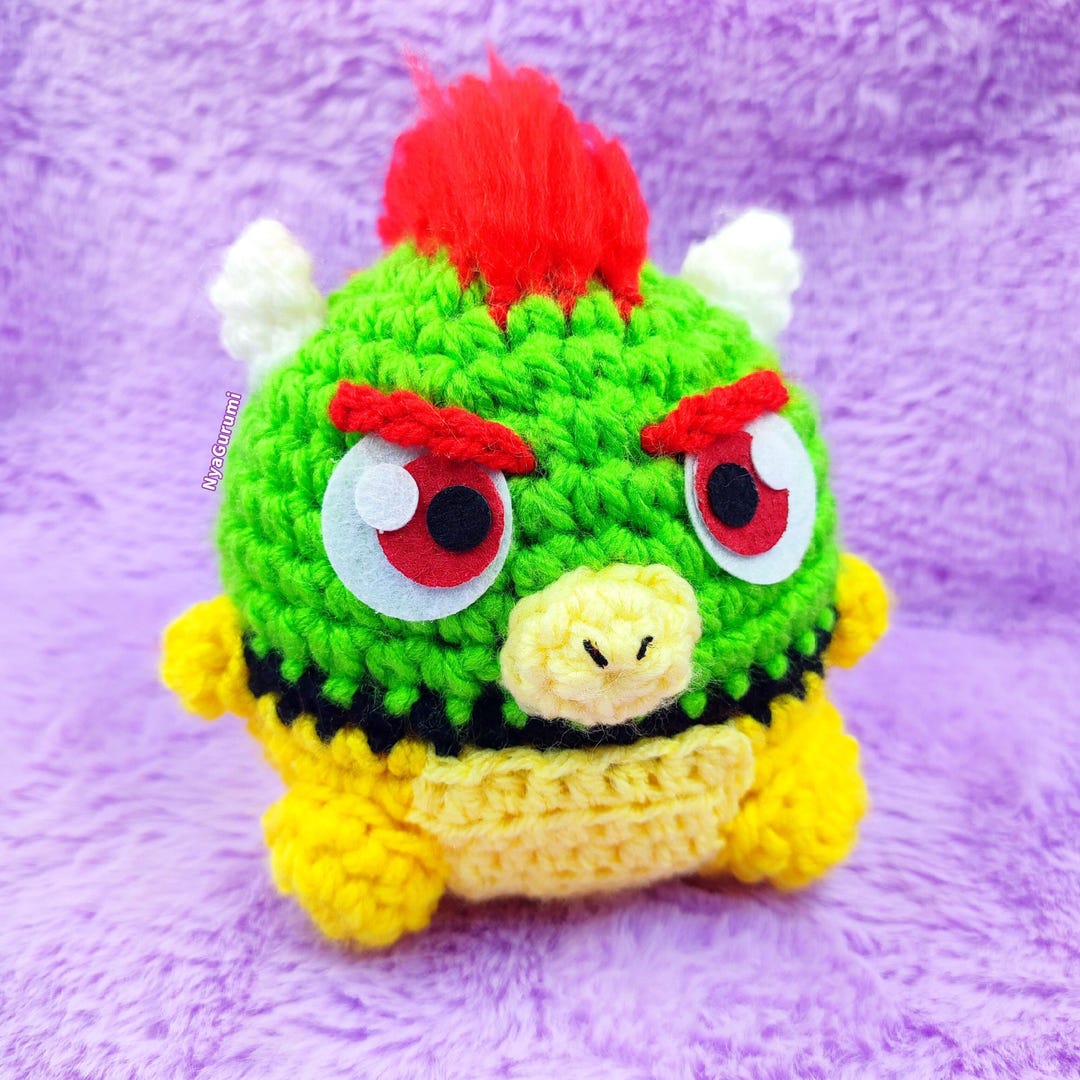 Retro Gamer King Dragon Amigurumi: Handmade Kawaii Plush Turtle With ...