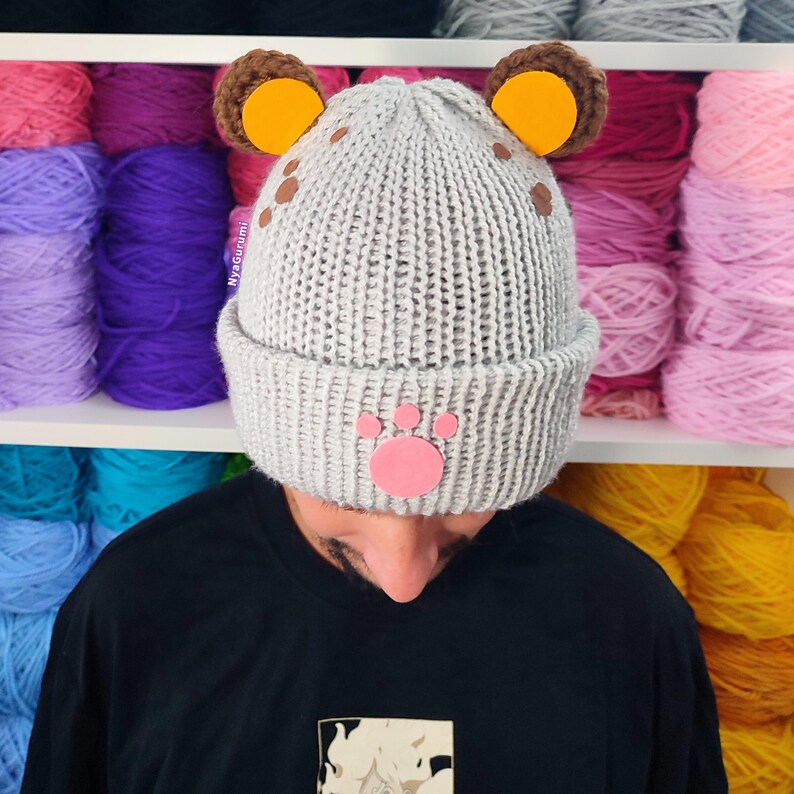 Kawaii Kuma Hat: Unique Anime-inspired Handmade Crochet Beanie With ...