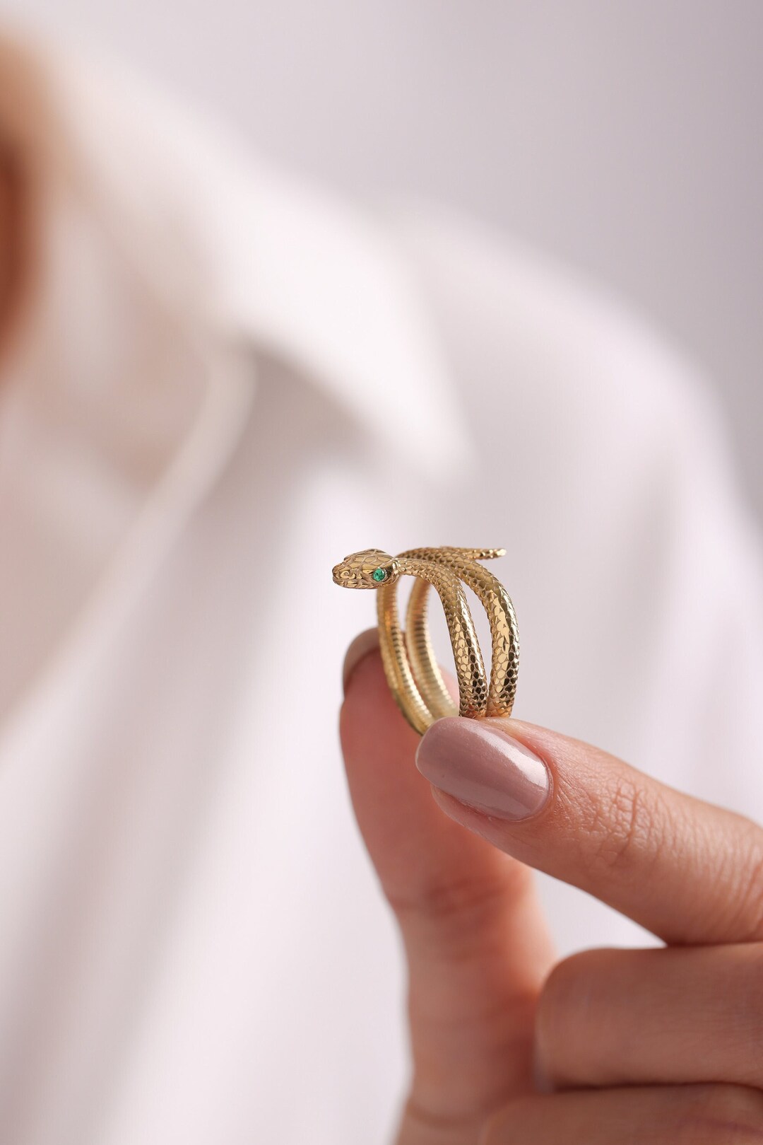 Snake Solid Gold Ring 14K Solid Gold Snake Ring Snake - Etsy Australia