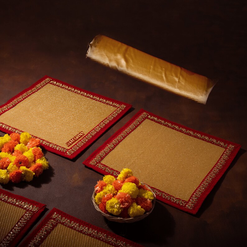 Small Pooja Aasan Rug Mat for Pooja Room, Prayer Mat, Mat for Pooja ...